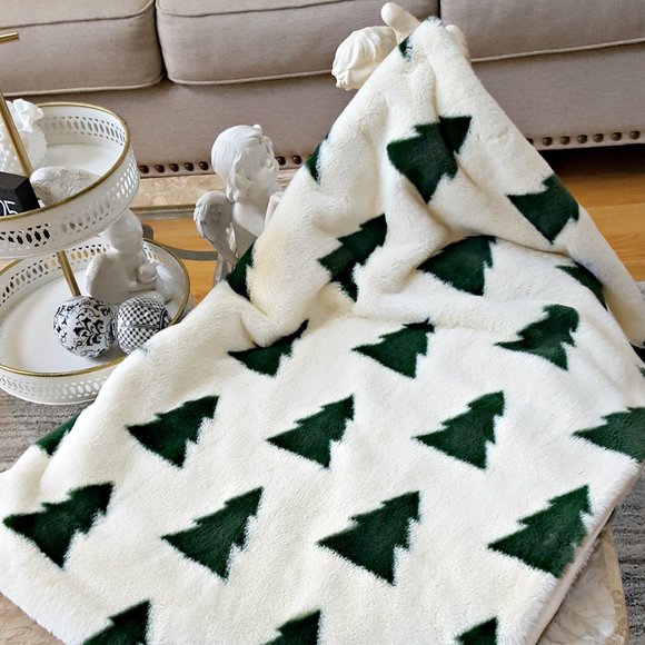 Max Studio | Bedding | Boho Farmhouse Trees Plush Throw Blanket | Poshmark